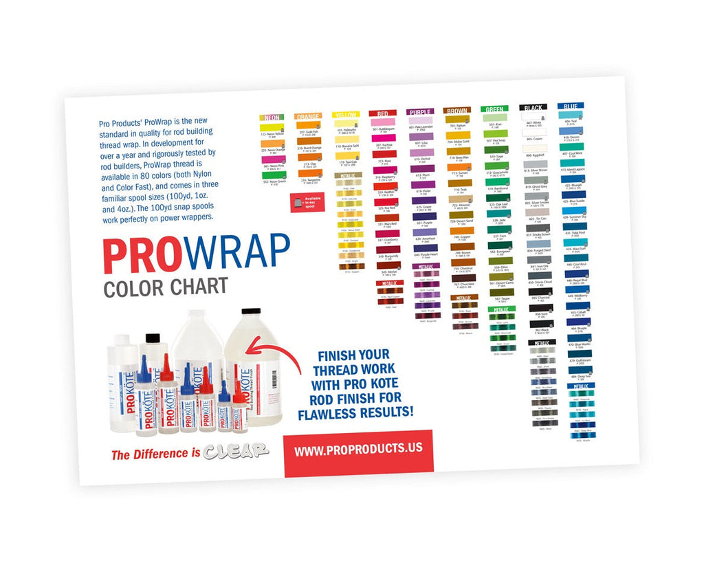 ProWrap Color Guide Poster – HFF Custom Rods